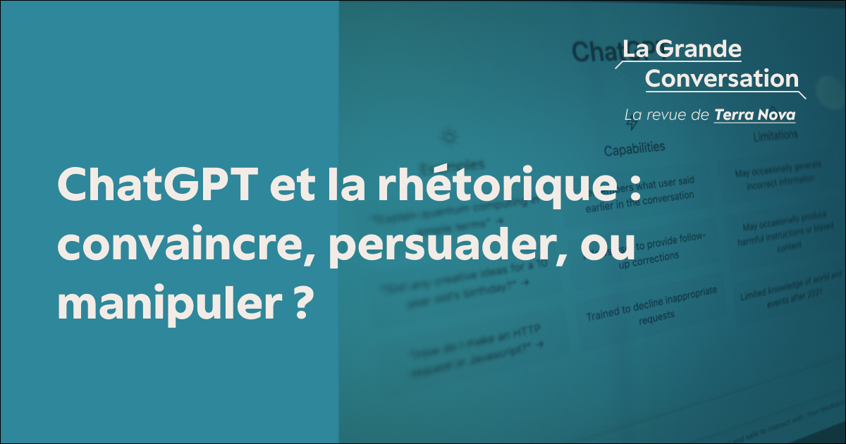 ChatGPT et la rhétorique : convaincre, persuader, ou manipuler ? - La ...